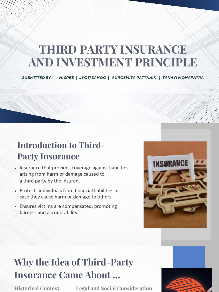 Third Party Insurance and Investment Principles | PDF | Insurance ...