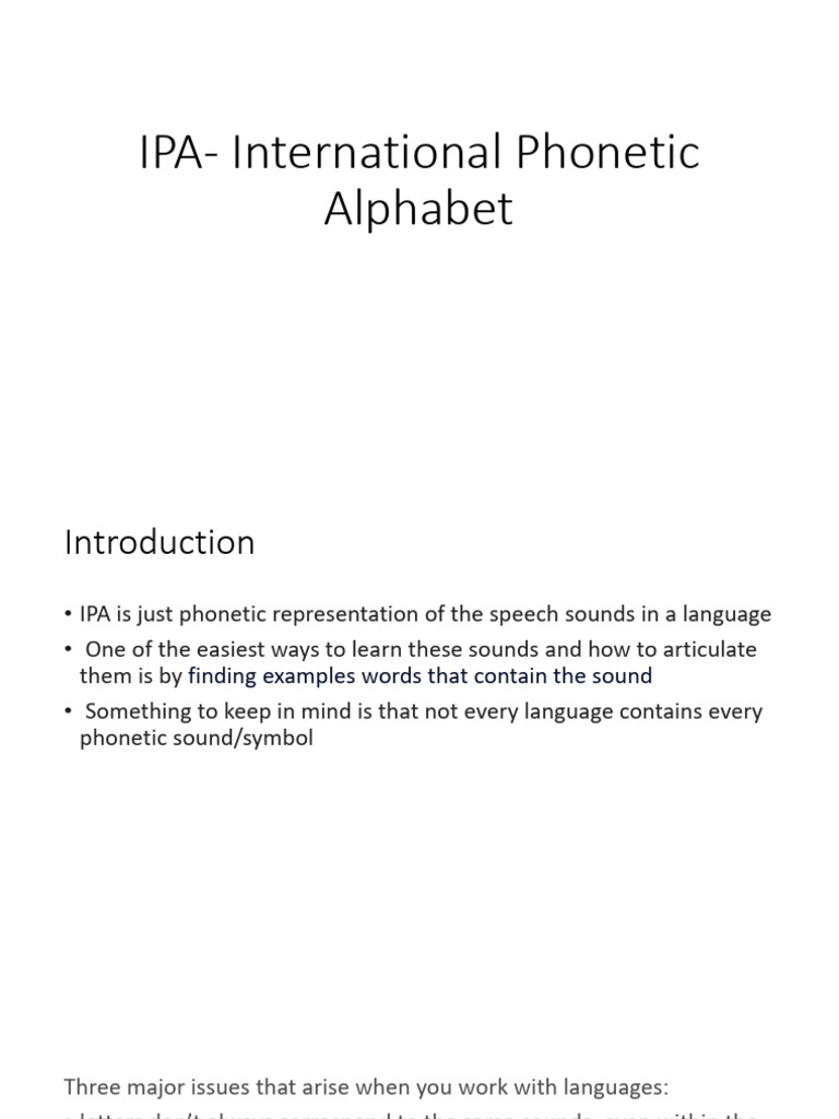 IPA-International Phonetic Alphabet | PDF | Alphabet | English Language