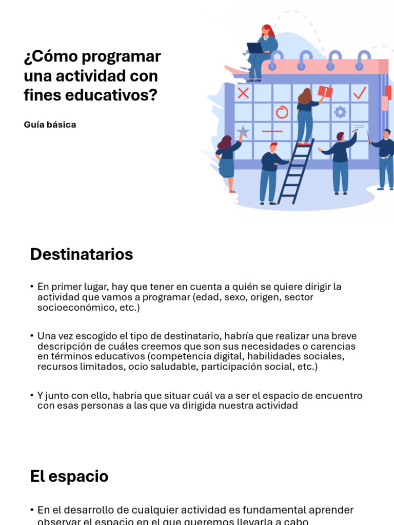 Guía para Programar Actividad | PDF