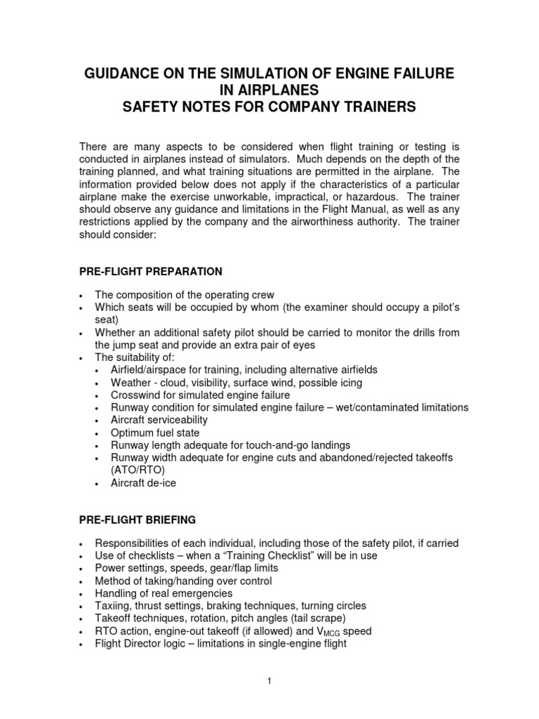 Simulation of Engine Failure | PDF | Turbine Engine Failure | Flight ...