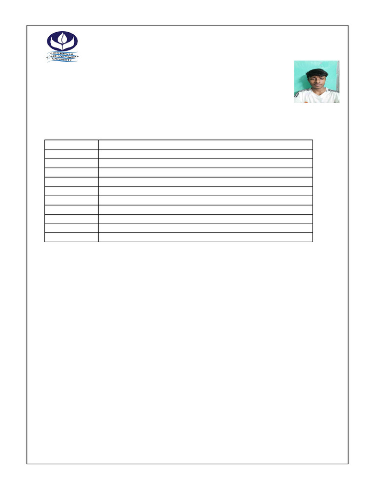 Cooch Behar University UG Registration Form | PDF