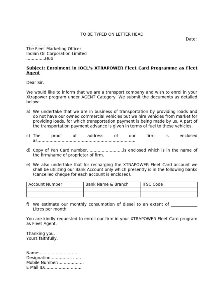 Enrolment in IOCL XTRAPOWER Program | PDF