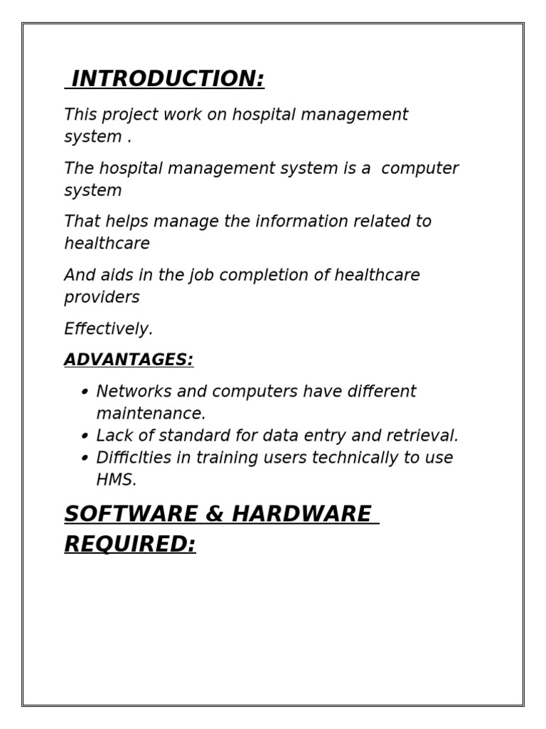 computer science project | PDF | Hospital | Health Care computer science project | PDF | Hospital | Health Care
