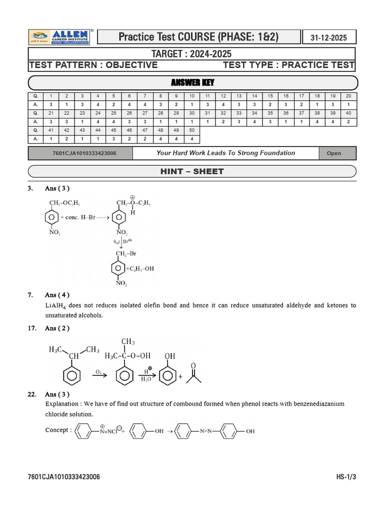 Alchol Revision - FC | PDF