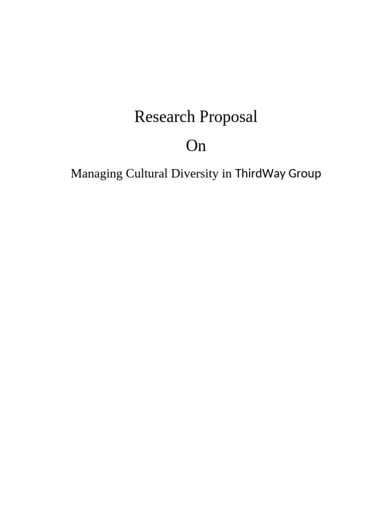 Managing Cultural Diversity at Thirdway Group | PDF | Diversity ...