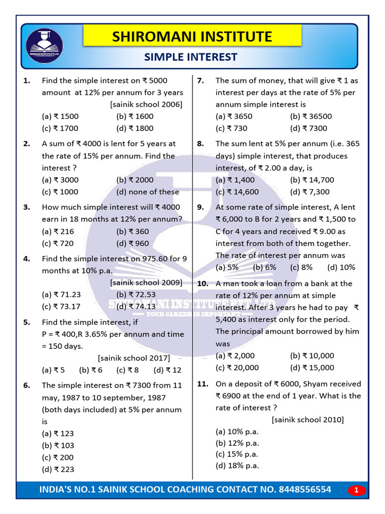 homework (17) | PDF | Interest | Interest Rates