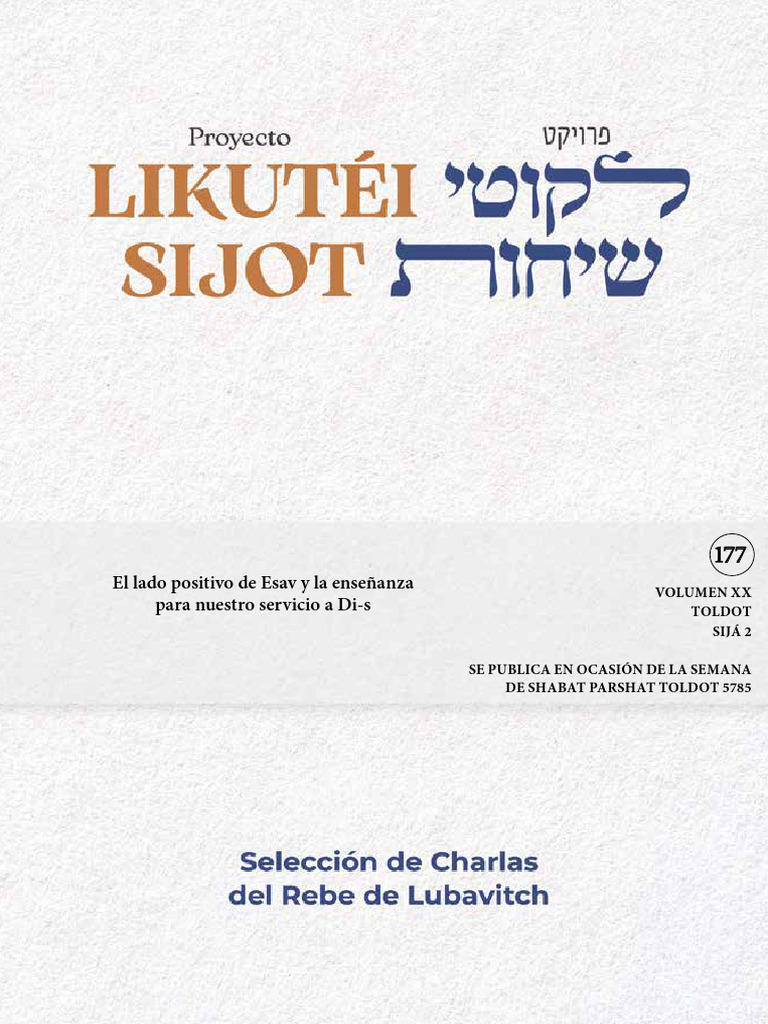 Parashat Toldot | PDF | Creencia religiosa y doctrina | Judios y judaísmo