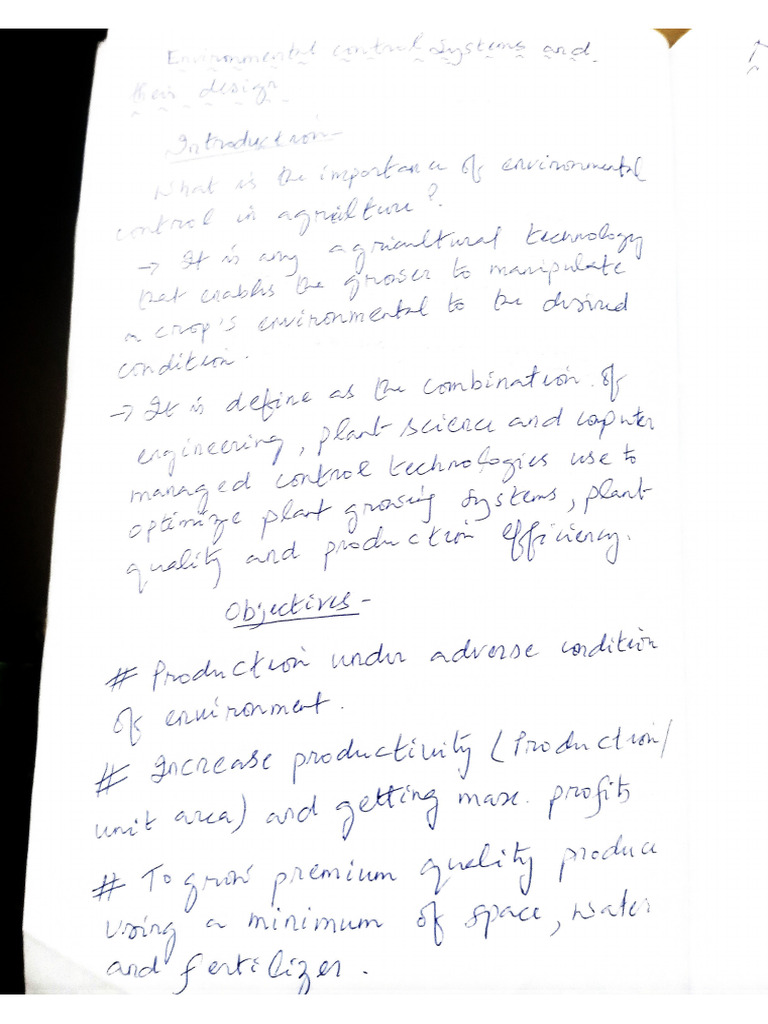 Introduction To Environment Control | PDF