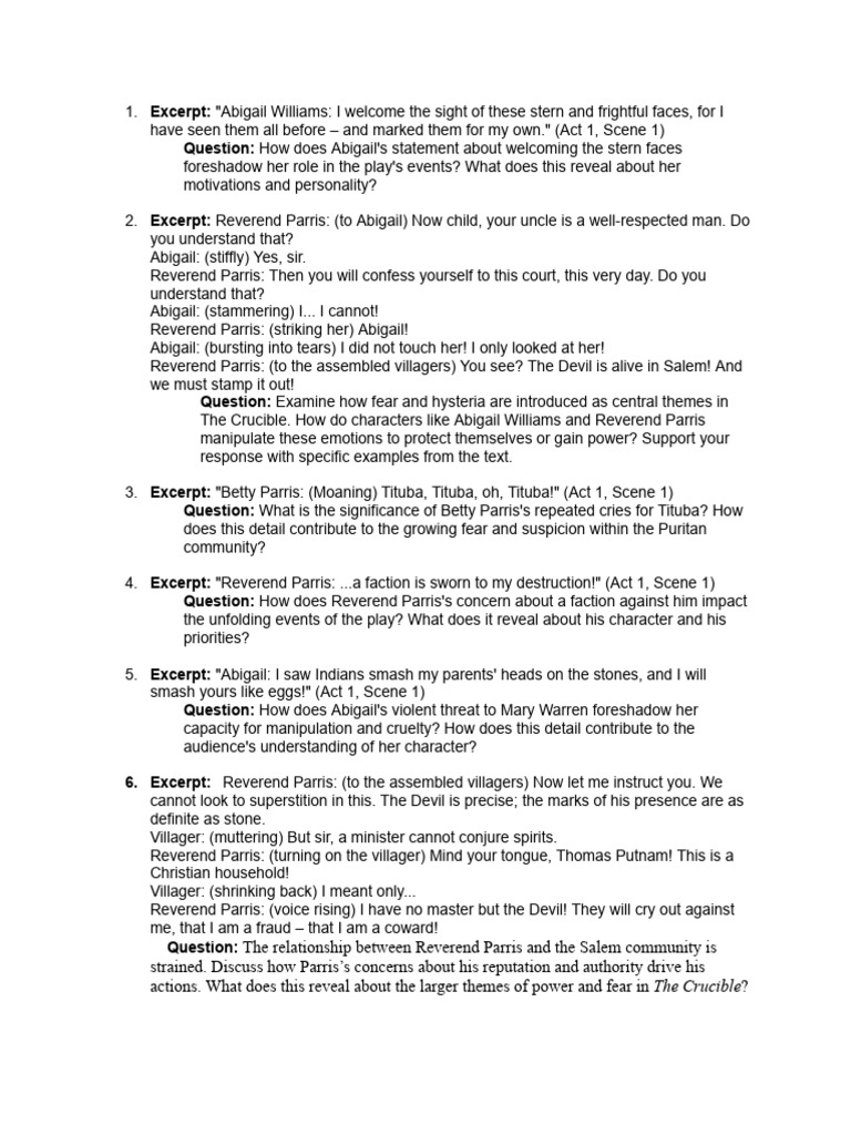 the crucible | PDF | Witch Hunting | Witch Trials