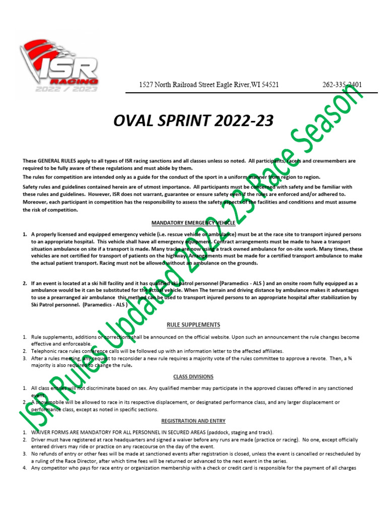 Oval Sprint | PDF