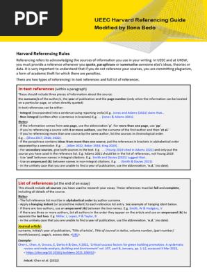 Ilona UNSW NEW HARVARD REF GUIDE MODIFIED IB 1 PDF Journalism Human Communication
