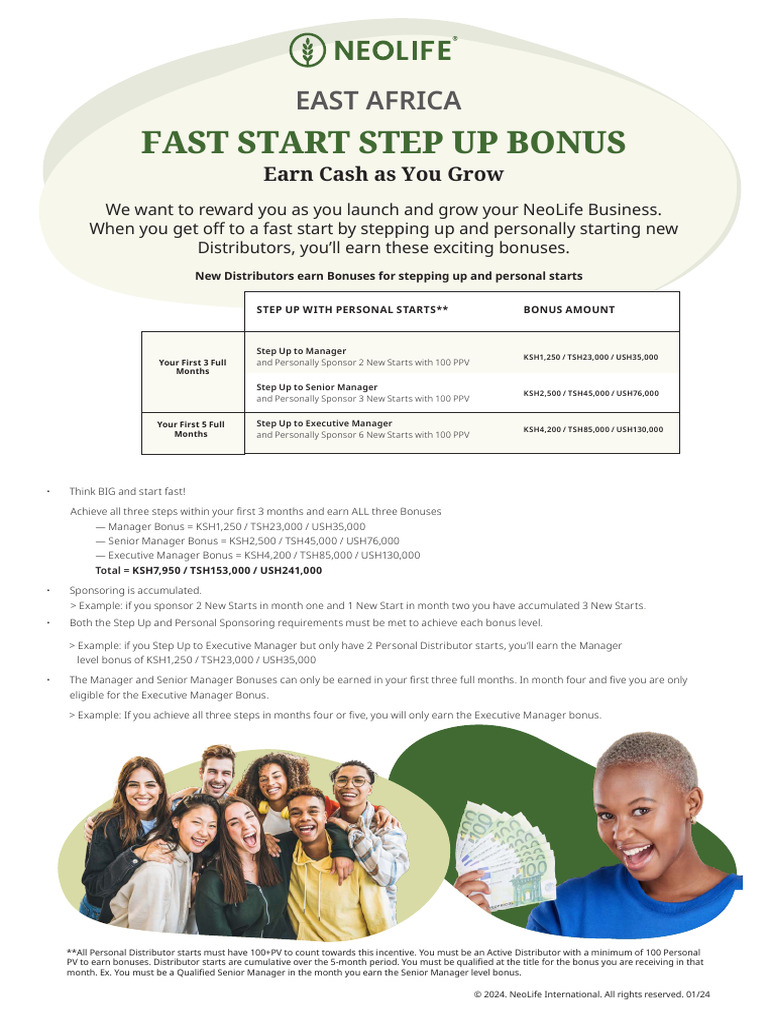 NeoLife Step Up Bonus Overview | PDF