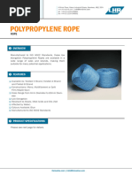 Polypropylene Rope Strength and Specs | PDF | Weight | Rope