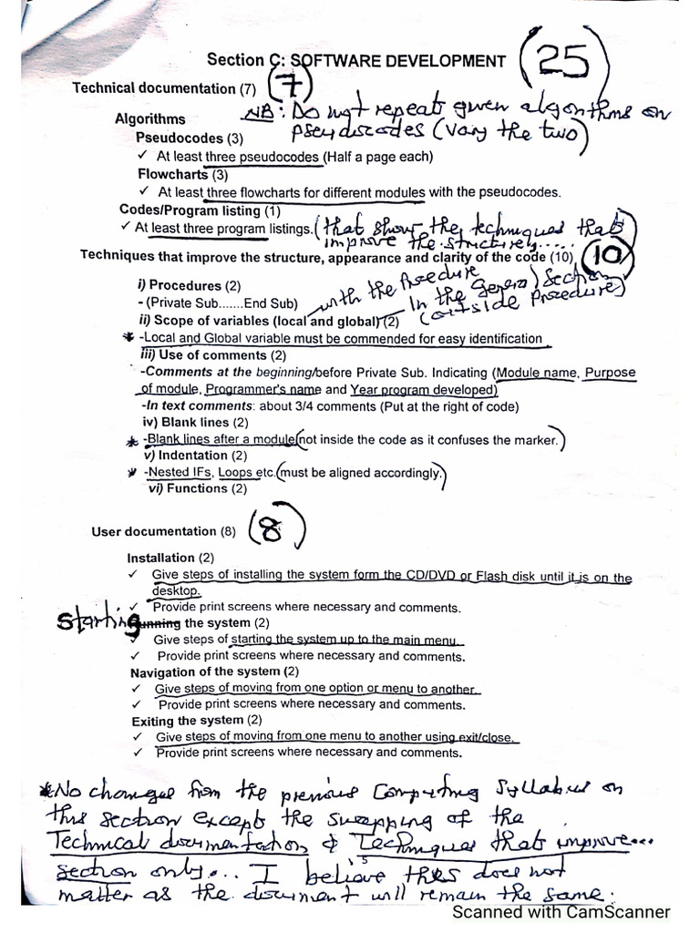 ALevel ProjectGuide SectC | PDF