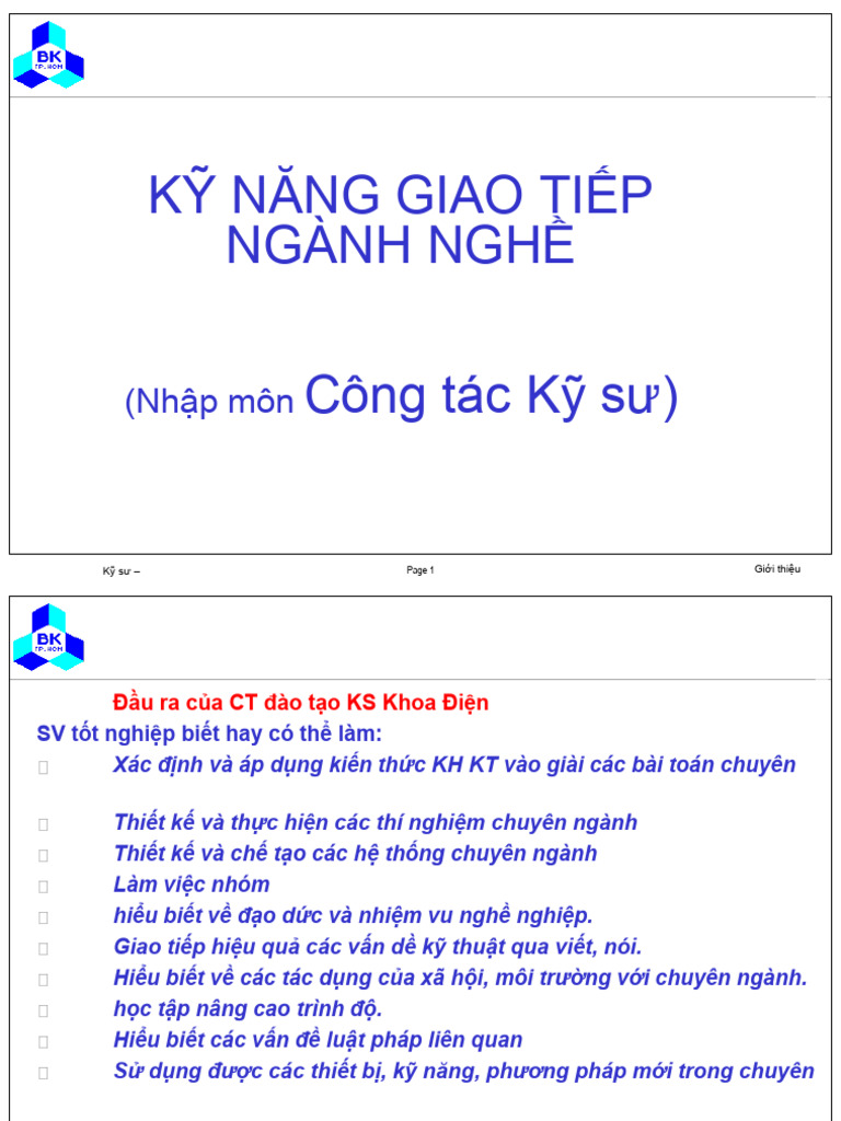 Ky-Nang-Giao-Tiep-Nganh-Nghe - 00 - Gioithieu - Mon - Hoc - (Cuuduongthancong - Com) | PDF
