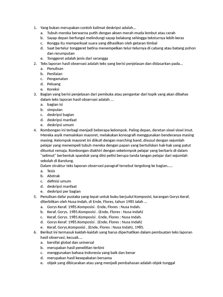 Latihan Soal Semester Gasal kls X | PDF