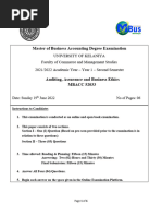 AAT Past Paper | PDF | Going Concern | Audit