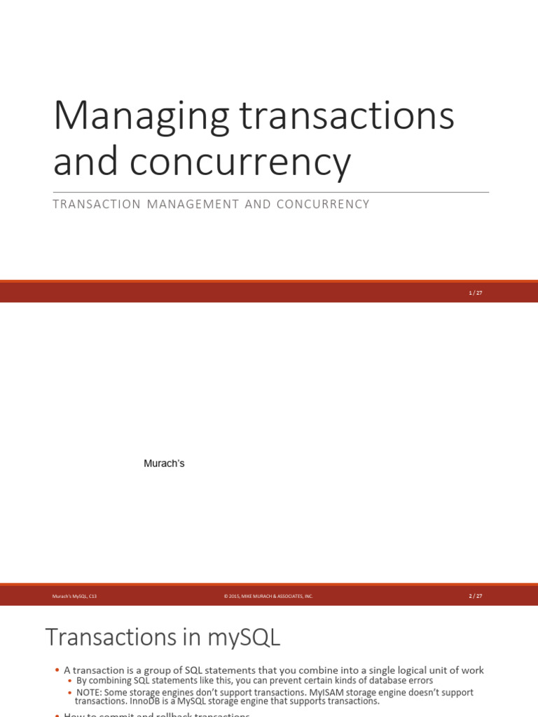 Lecture 057 Sql Transactions And Concurrency Management 26 Pdf Database Transaction Acid