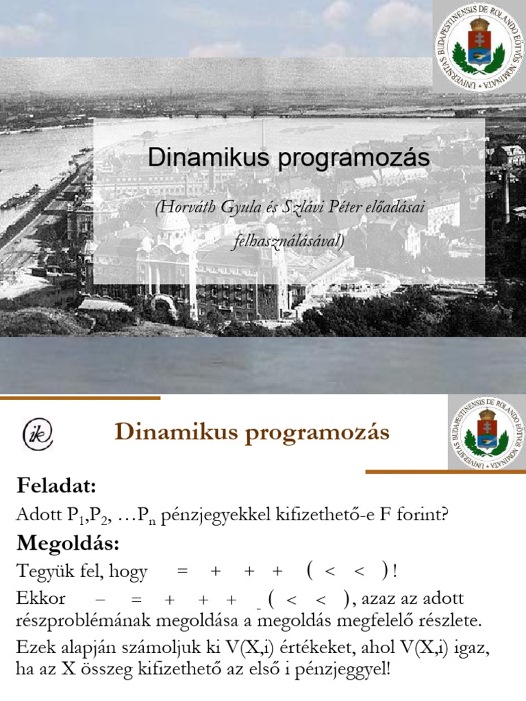 Dinamikus Programozas | PDF