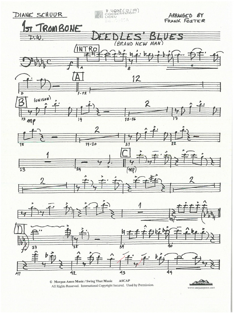 Deedles' Blues - Trombons | PDF