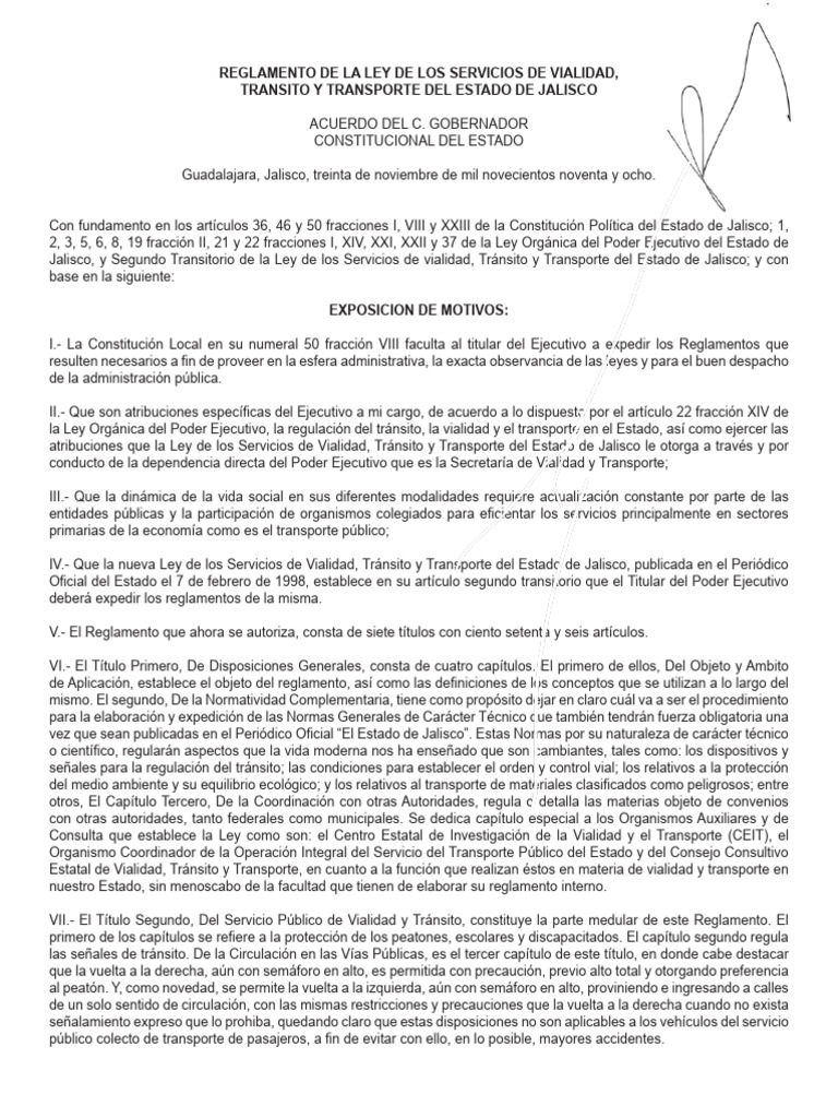 Reglamento_(Ley_de_los_Serv_de_Via_Tran_Transp_del_Edojal) | PDF