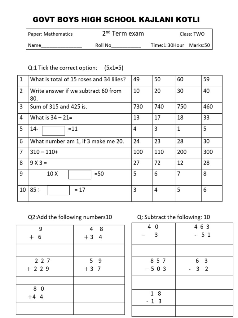 2 Math | PDF