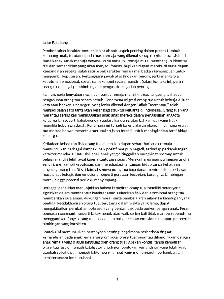 Latar Belakang | PDF