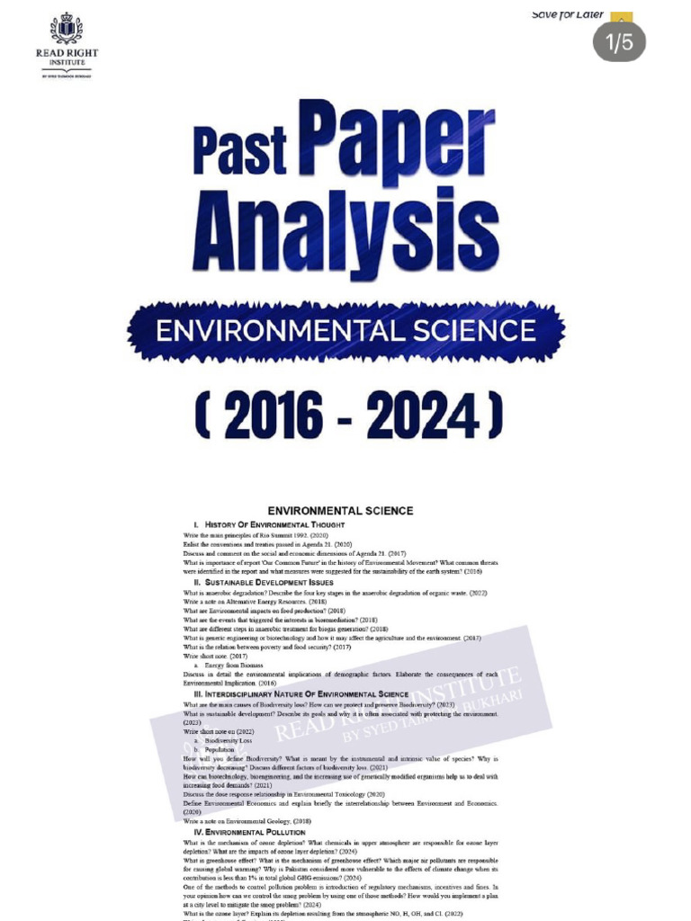 Env Topic Wise | PDF