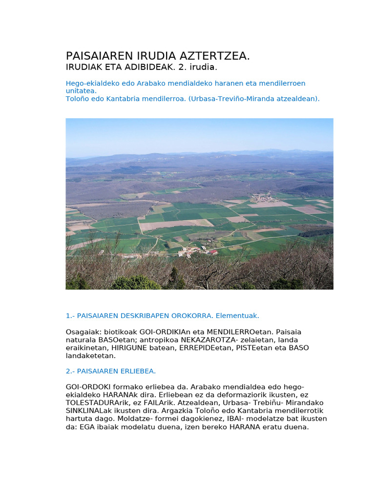 ARIK - PAISAIA IRUZKINA. 2. Arabako Mendialdea. | PDF