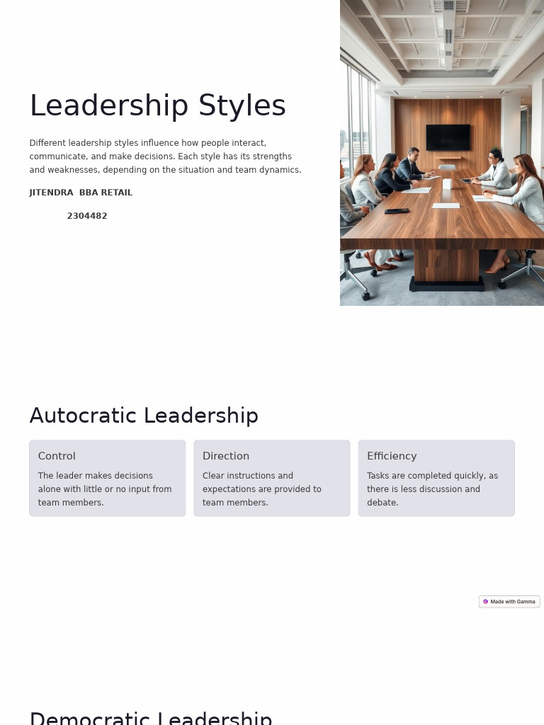 Leadership Styles | PDF