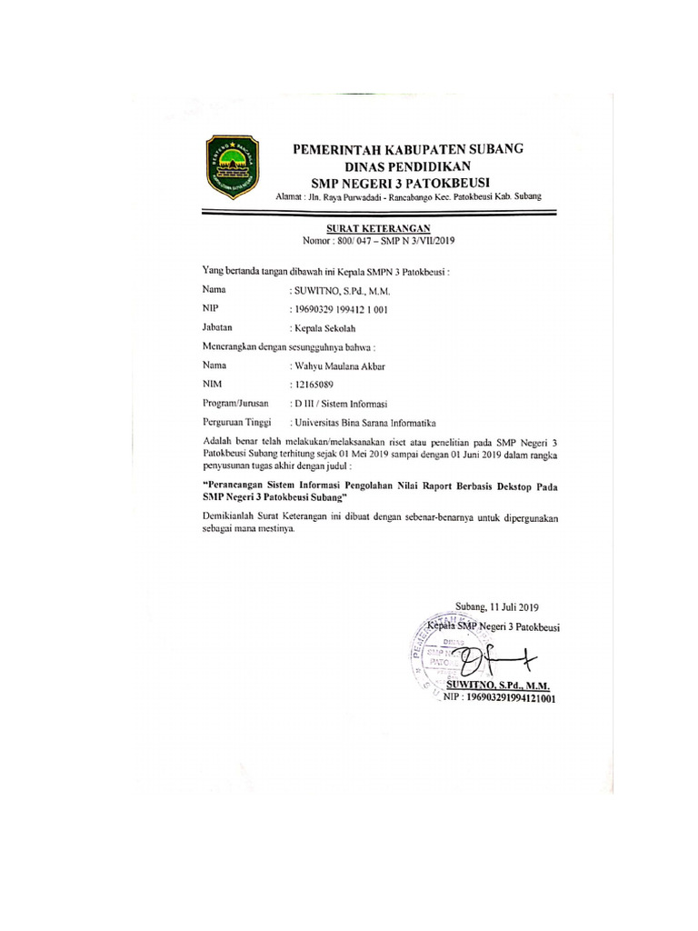 18.-SURAT-KETERANGAN-RISET | PDF