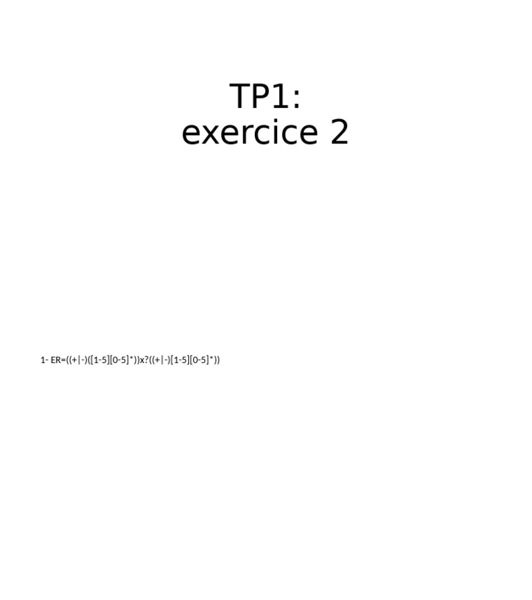 TP1: Exercice 2 | PDF