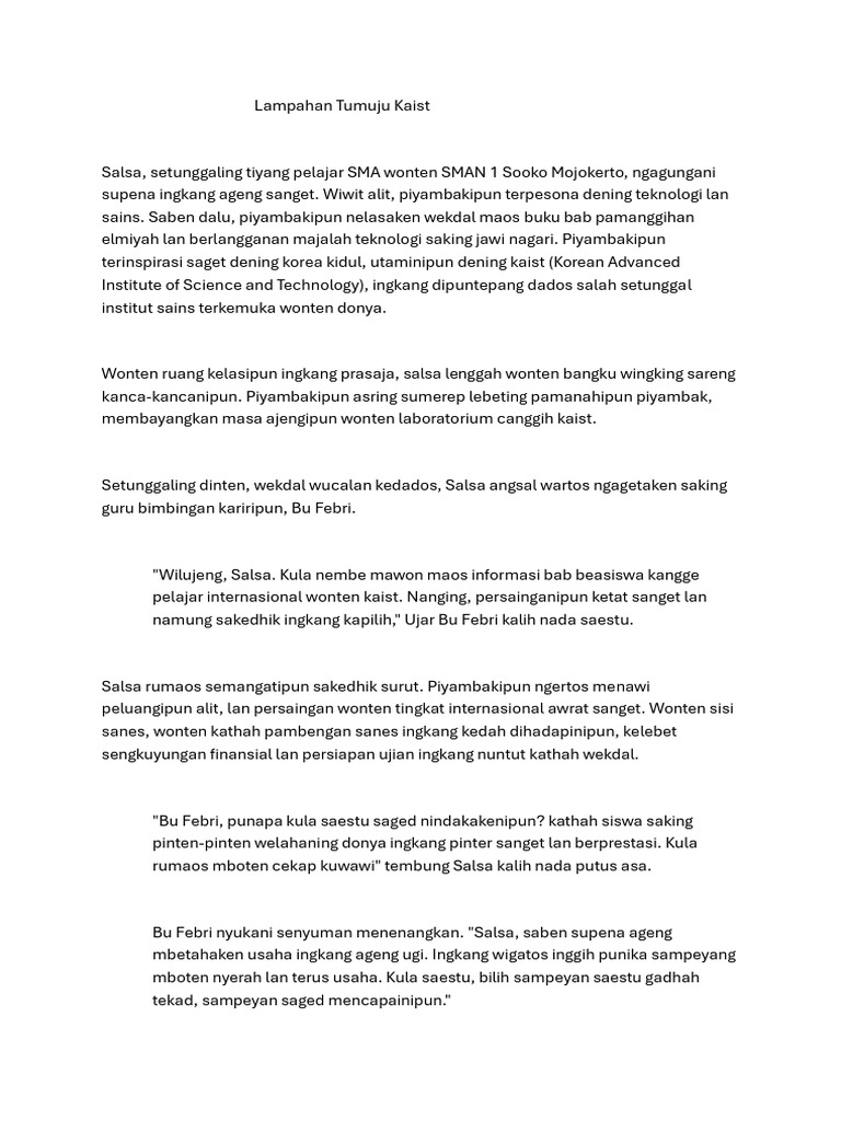 Teks Cerkak | PDF