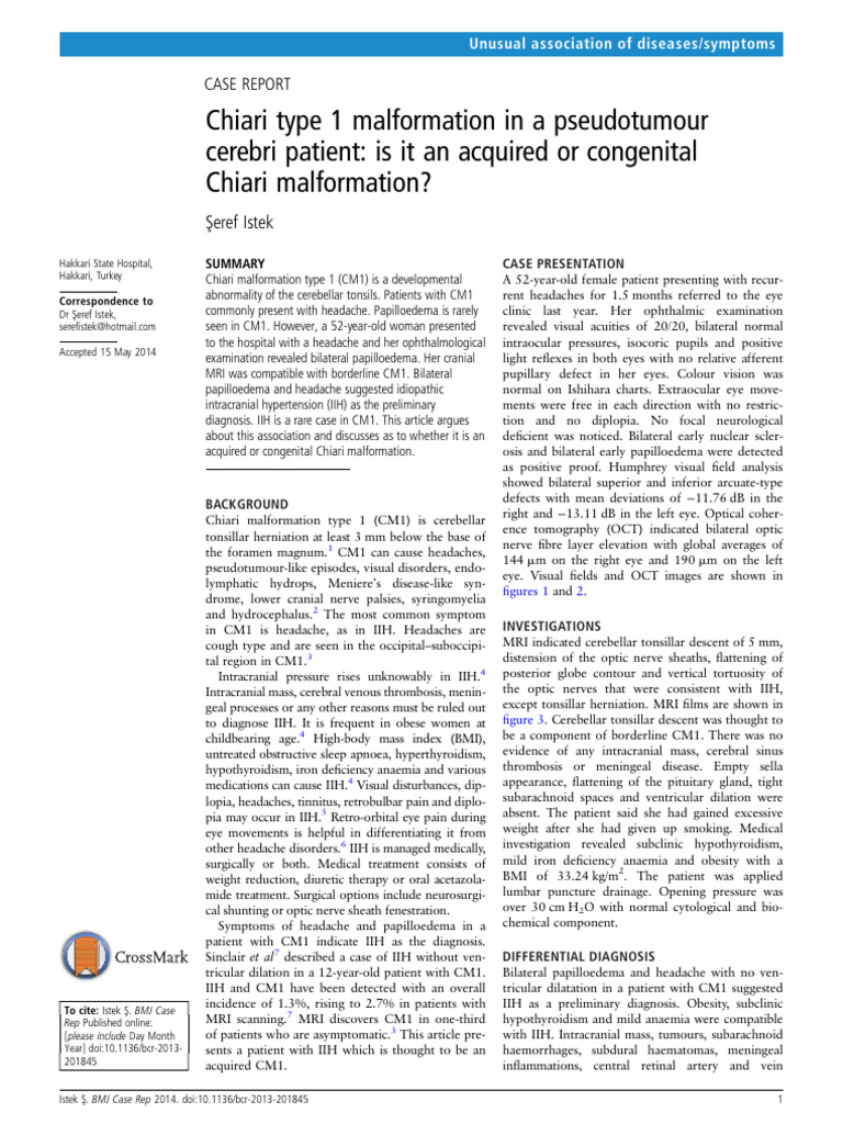 Maladie Chiari Type 1: Syndrome D’Arnold Chiari Symptômes – TLHXTJ