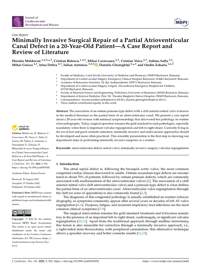 Minimally Invasive Surgical Re | PDF | Heart Valve | Medical Specialties