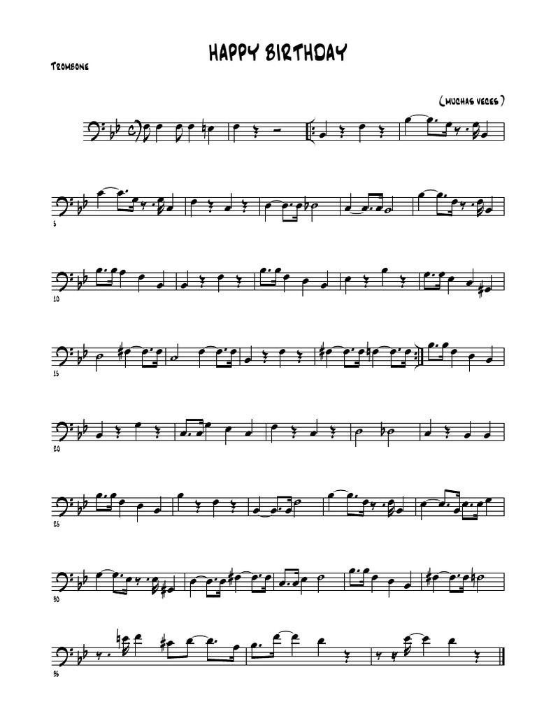 Happy Birthday Trombone | PDF