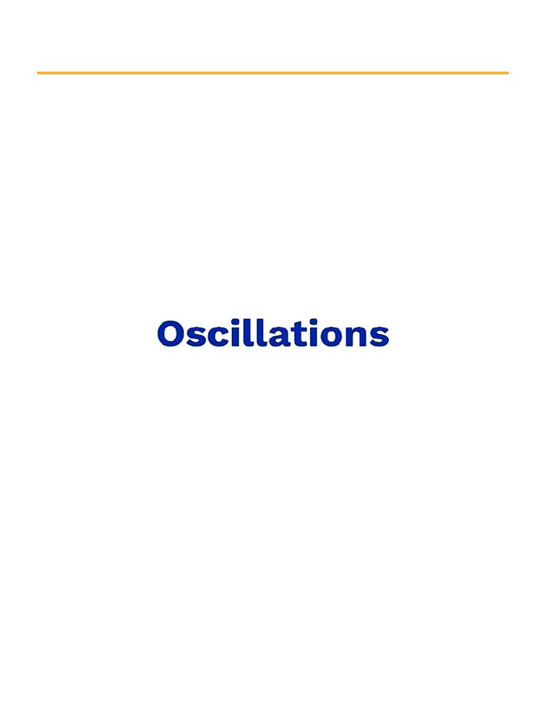 Oscillation | PDF