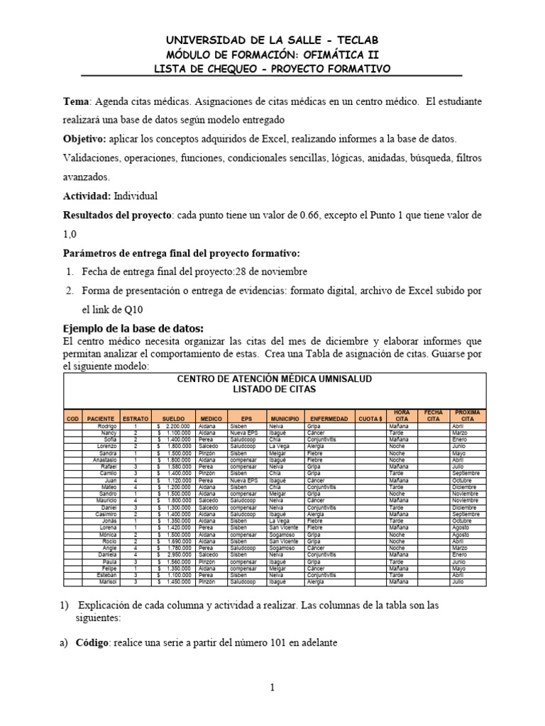 Proyecto Formativo Ofimatica II | PDF | Epidemiología | Informática