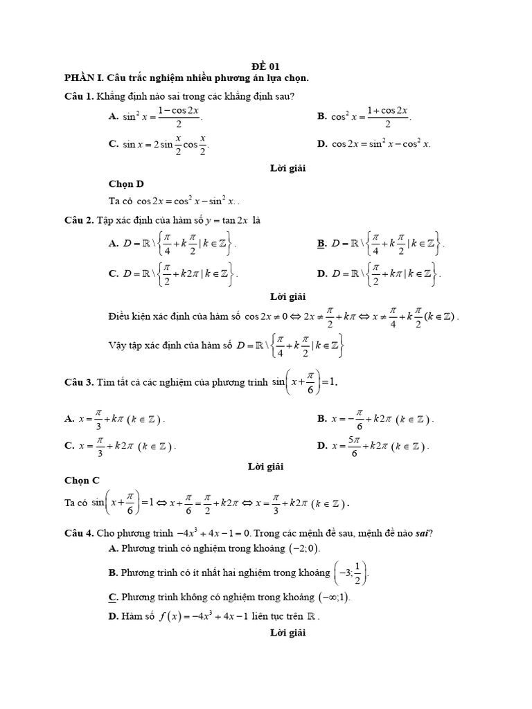 Dap An de Minh Hoa 0102 | PDF
