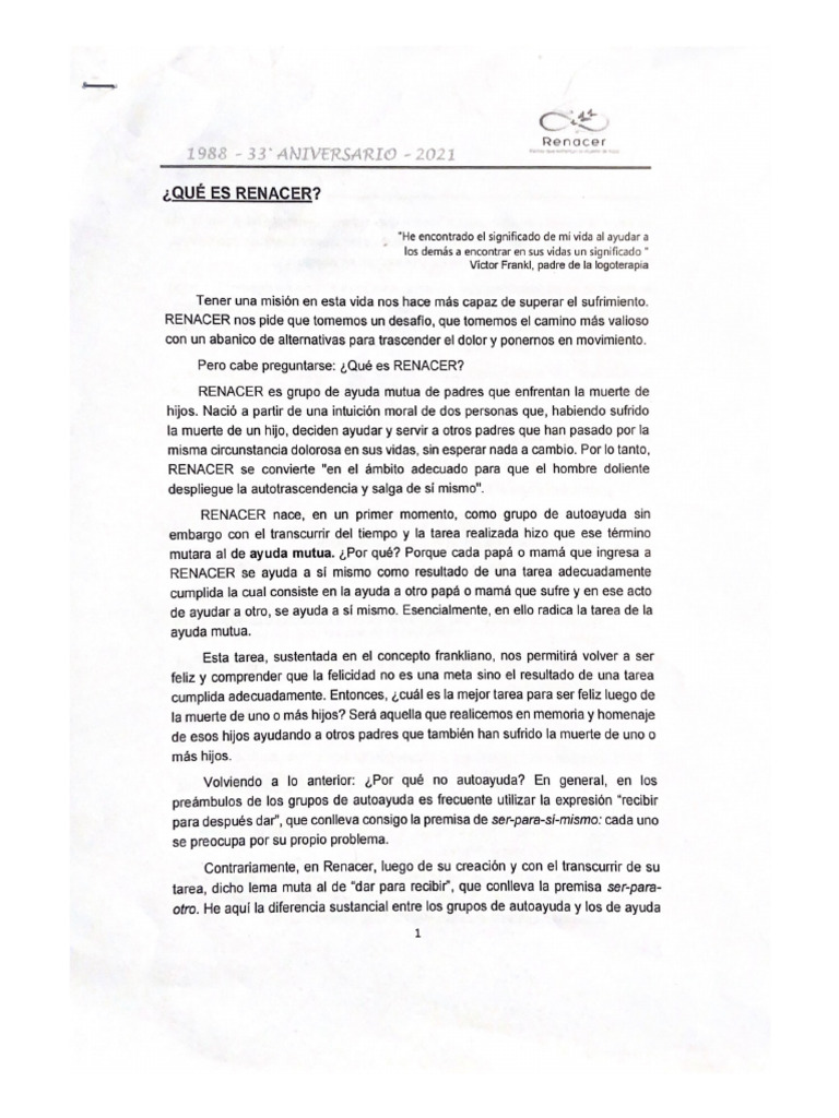 Renacer | PDF