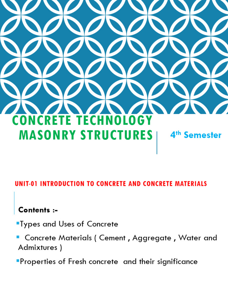 Concrete Technology Masonry Structures | PDF | Concrete | Construction ...