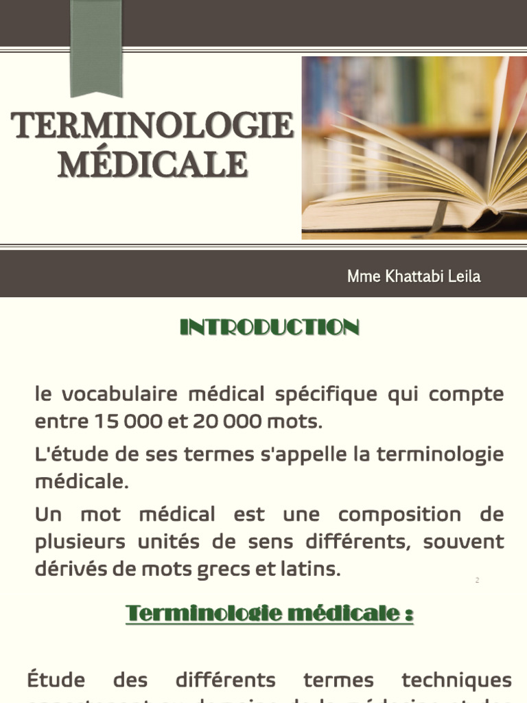 Vocabulaire de la terminologie médicale | PDF | Spécialités médicales ...