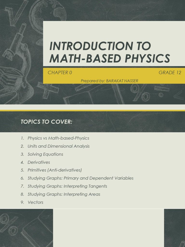 Chapter 0 Introduction To Math-Based Physics | PDF | Derivative ...