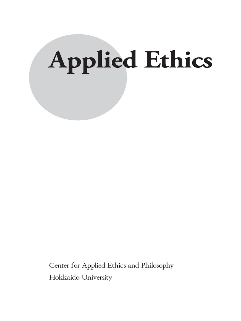 Applied Ethics_2017 | PDF | Doctor Of Philosophy | Traditional Knowledge