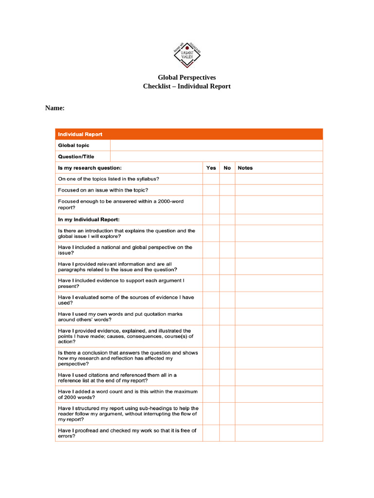 IR Checklist | PDF