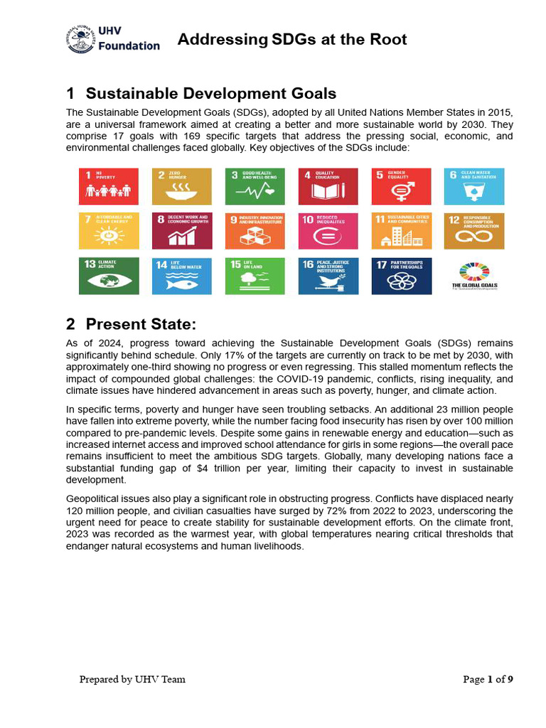 Addressing SDGs at Their Root | PDF | Sustainability | Sustainable Development