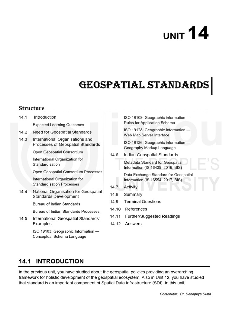 Geospatial Standards Note | PDF | Conceptual Model | Geographic ...