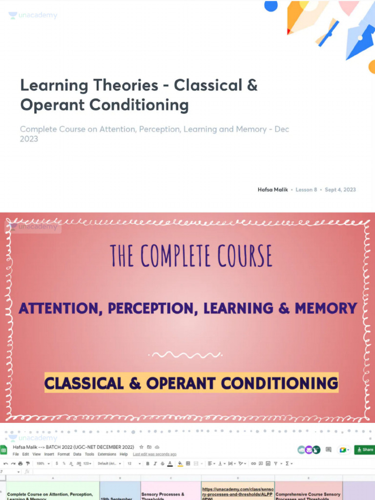 Learning Theories Classical Operant Conditioning No Anno | PDF