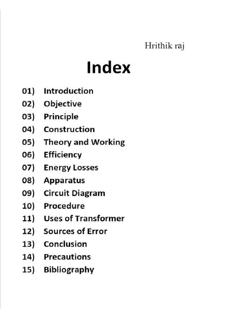 Physics Investigatory File - Transformer | PDF