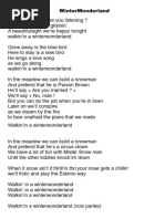 Winter Wonderland Lyrics | PDF